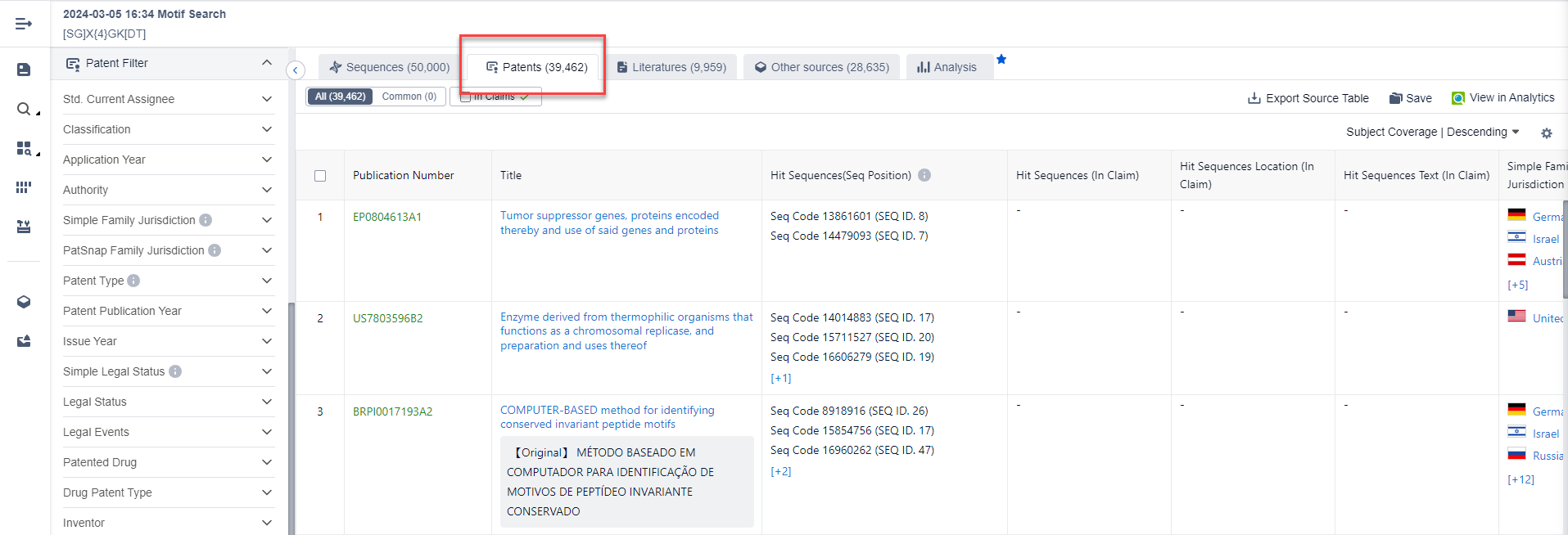 Motif Searching – Patsnap Help Center