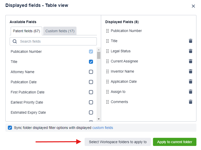 How Can I Display the Same Set of Fields Across Workspace Folders ...
