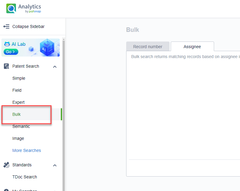 Bulk Search – Patsnap Help Center