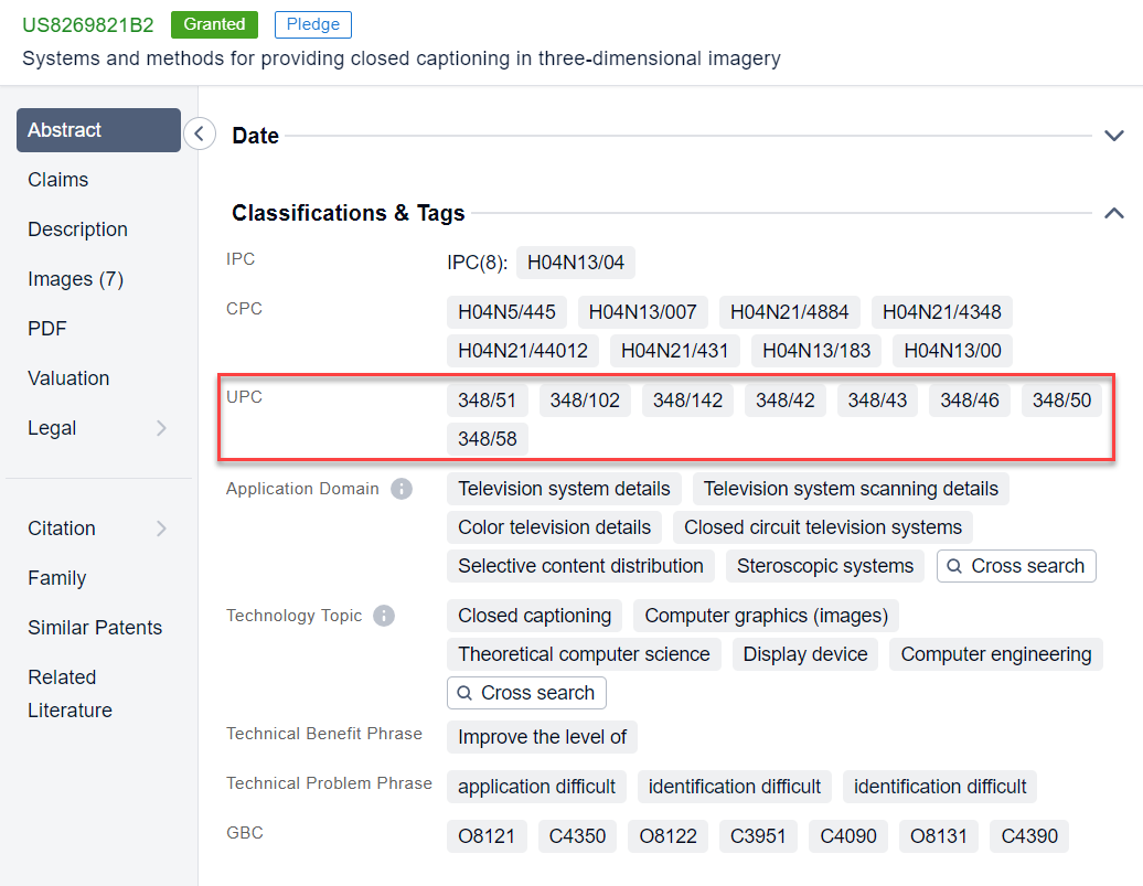 UPC: United States Patent Classification – Patsnap Help Center