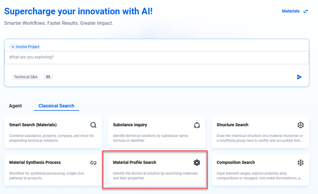 Searching in Materials – Patsnap Help Center