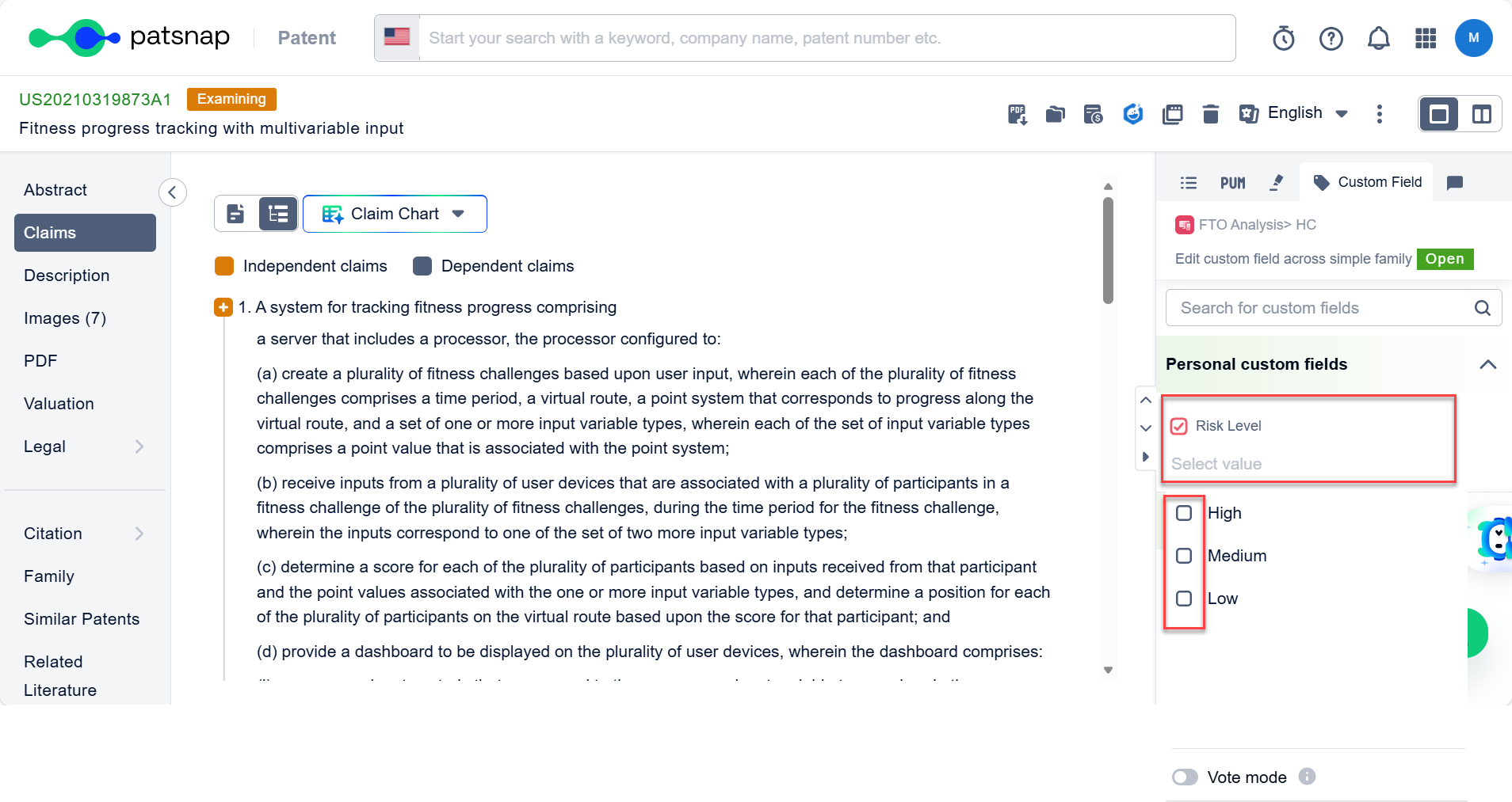 Freedom to Operate Search (FTO) – Patsnap Help Center